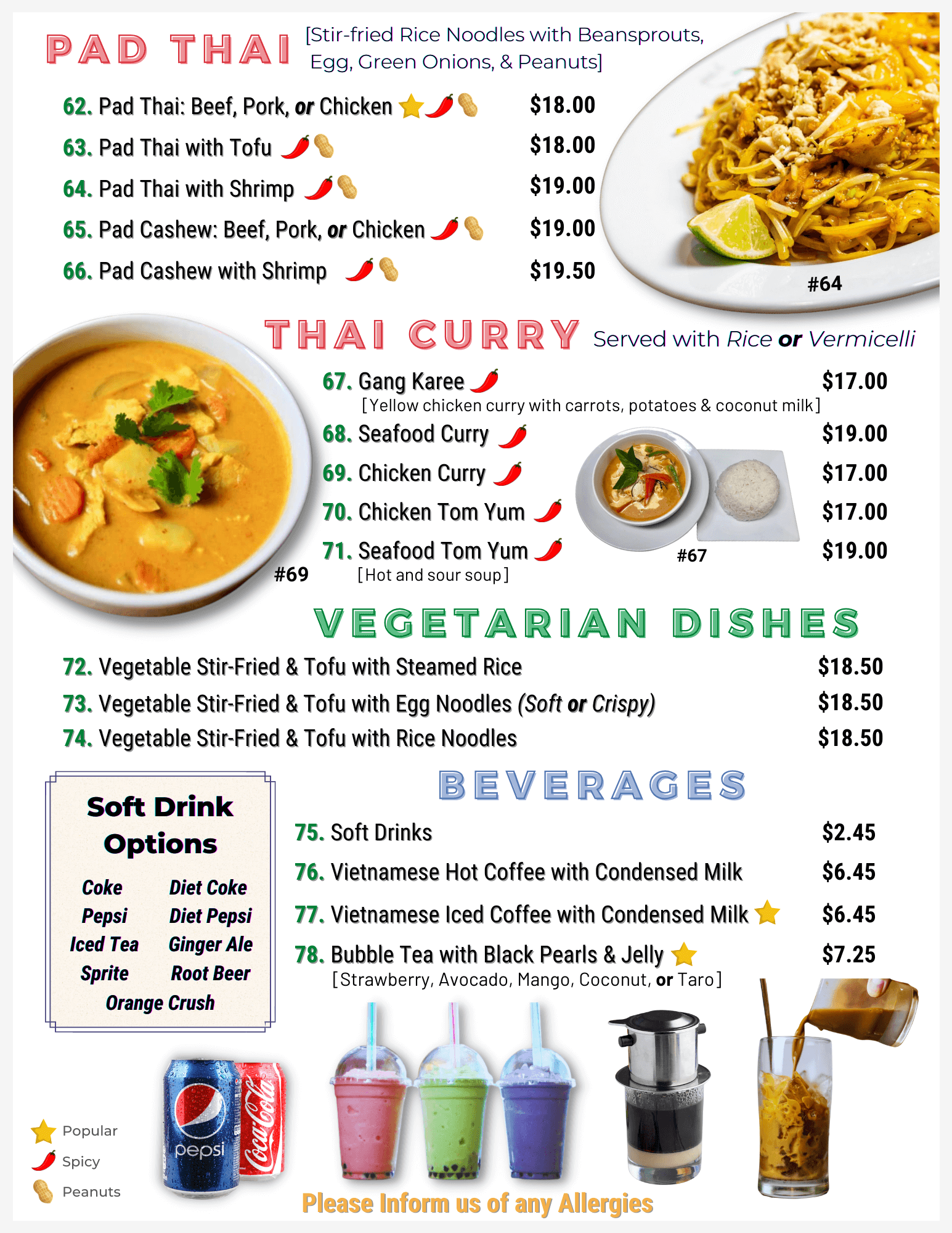 Menu – Pho Tasty